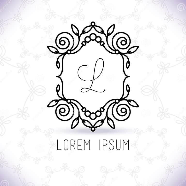 Vector Line Frame Design Elements for Logos,ornament and Decoration ...