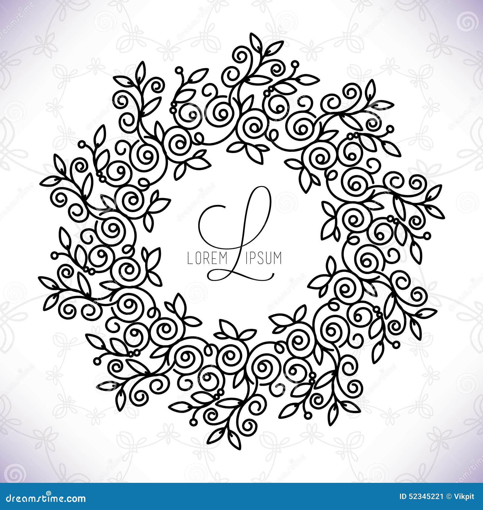 Line Frame Design Elements Logos Ornament Decoration Stock ...