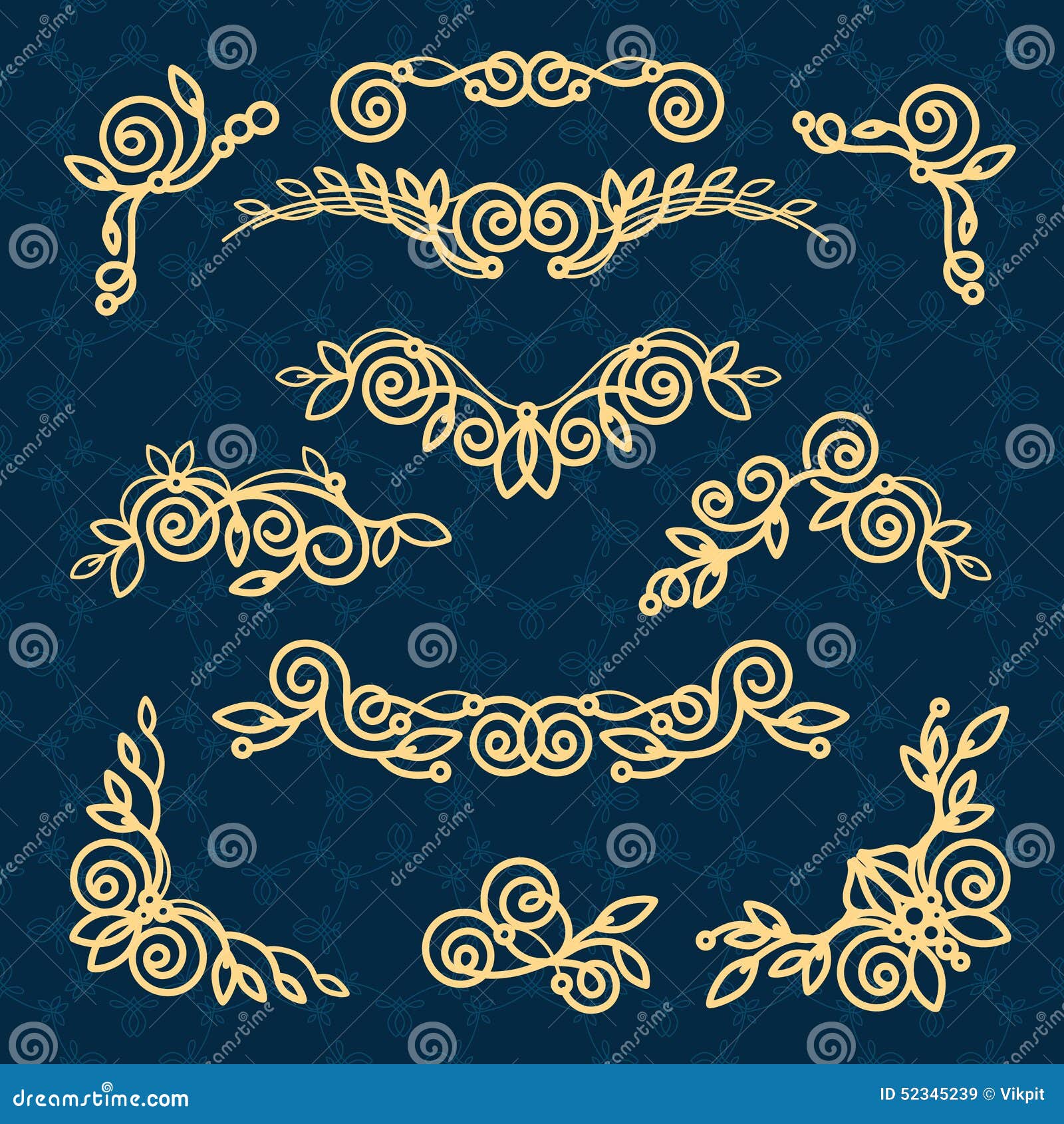 Vector Line Frame Design Elements,ornament, Emblem Stock Vector ...
