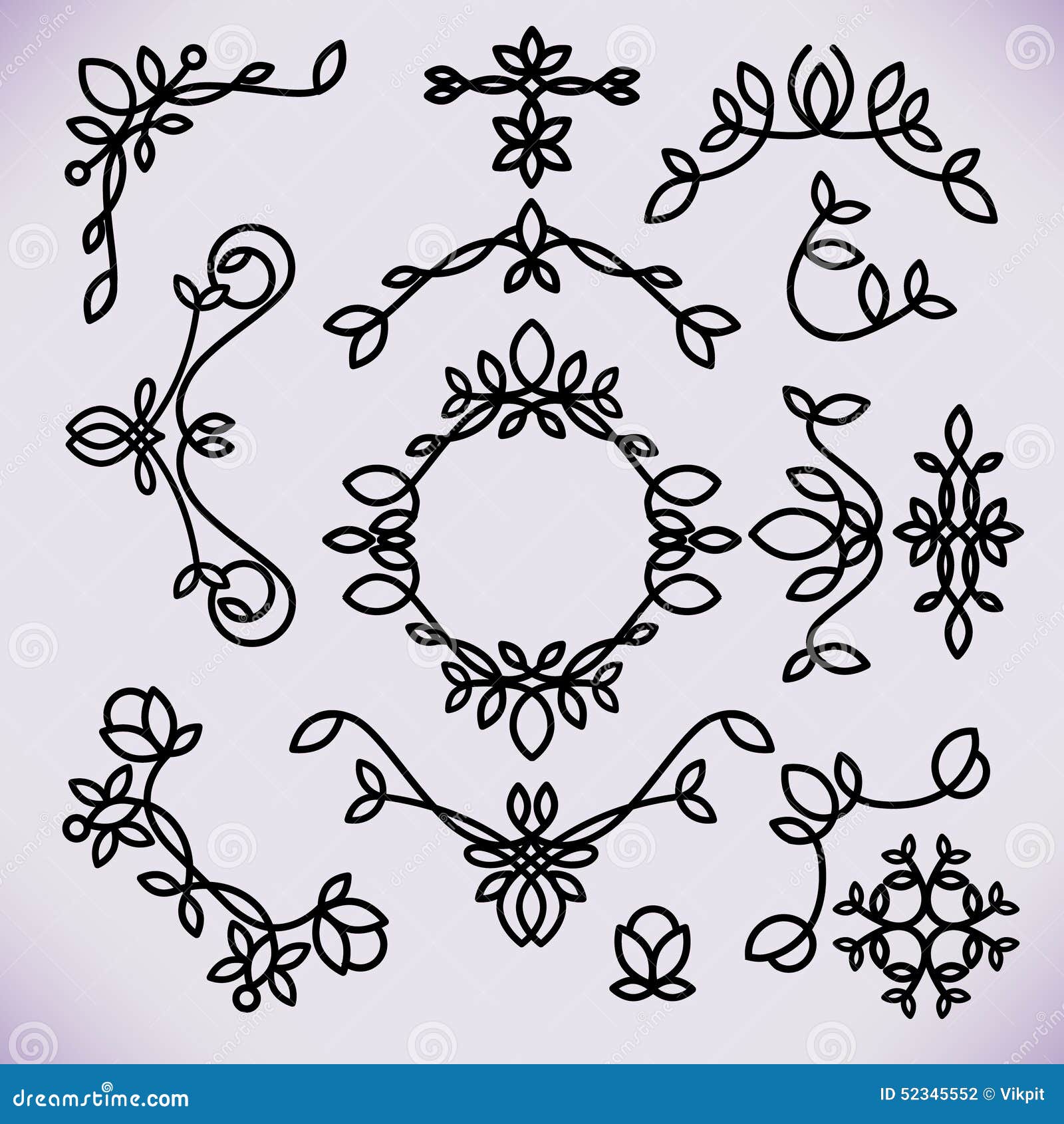 Vector Line Frame Design Elements,ornament, Emblem Stock Vector ...