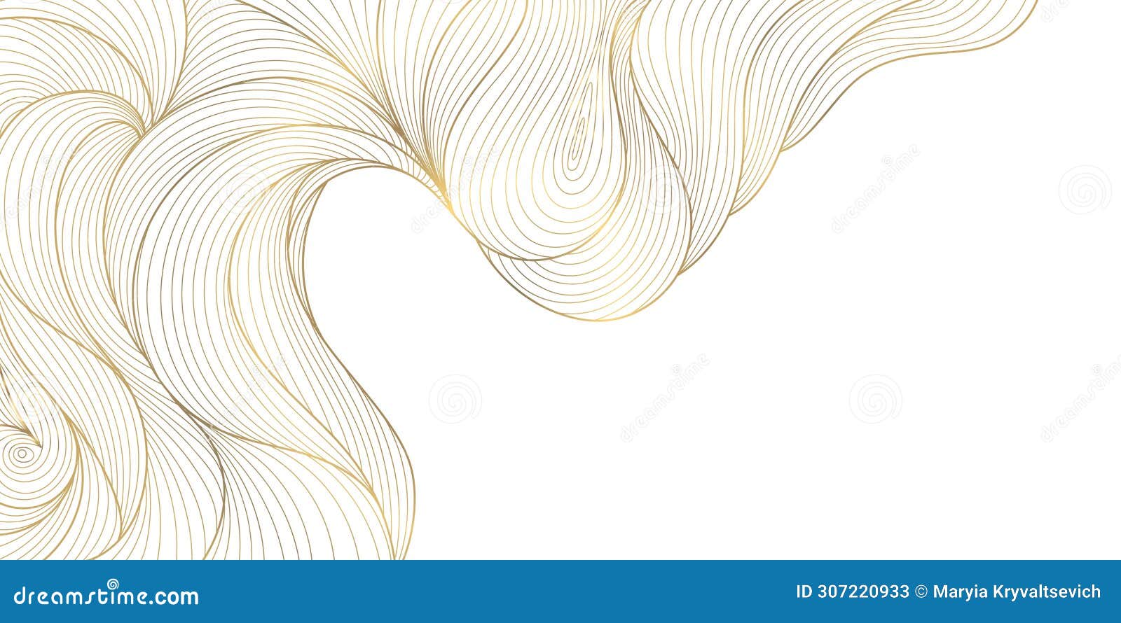 Vector Line Gold Background, Luxury Design Texture. Flow Elegant Curve ...