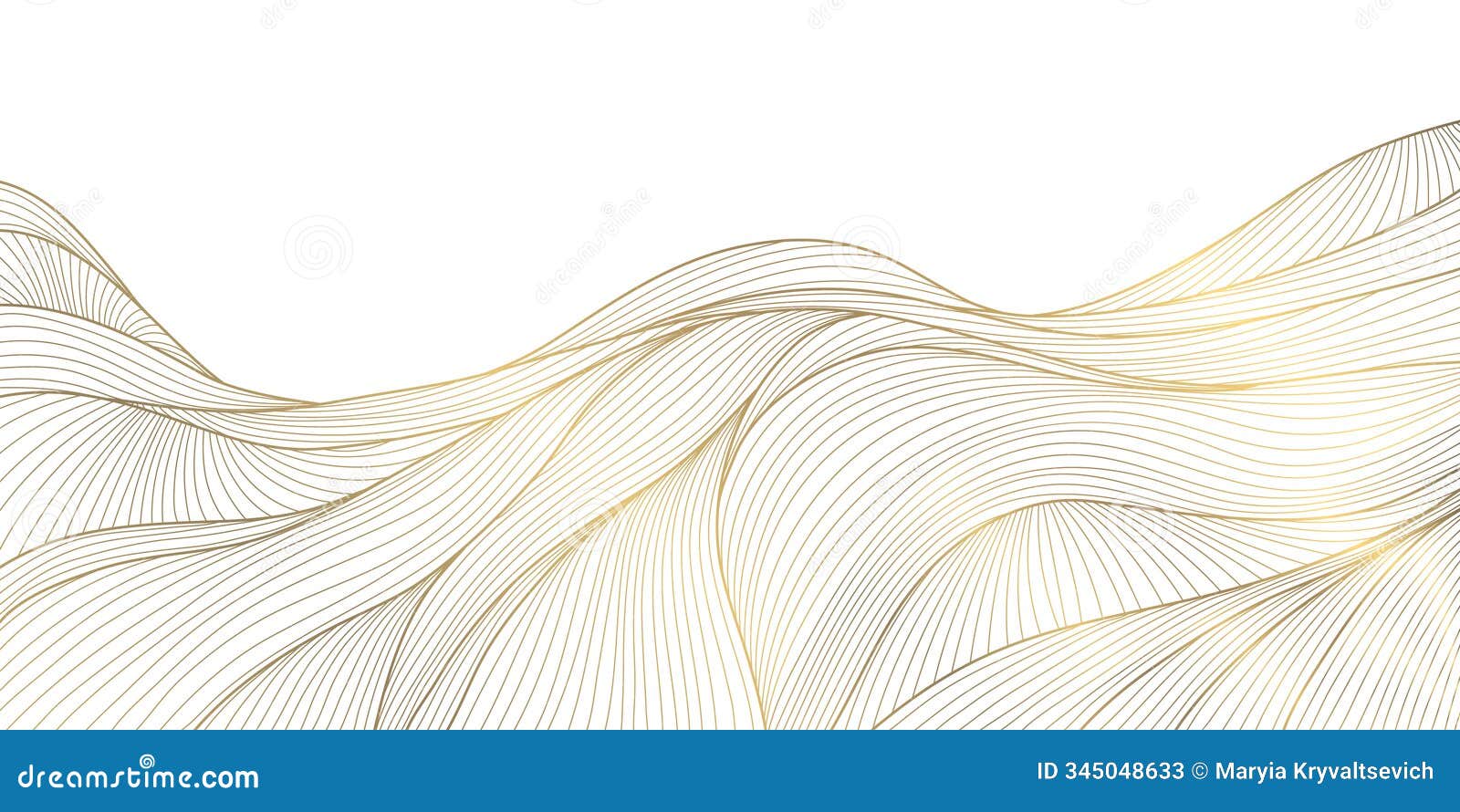Vector Line Gold Background, Luxury Design Texture. Flow Elegant Curve ...