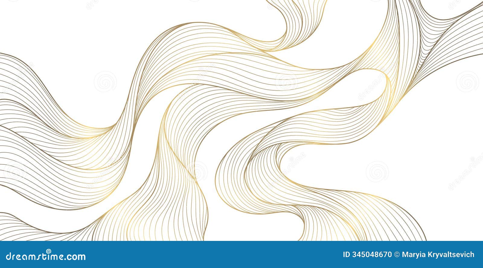 Vector Line Gold Background, Luxury Design Texture. Flow Elegant Curve ...