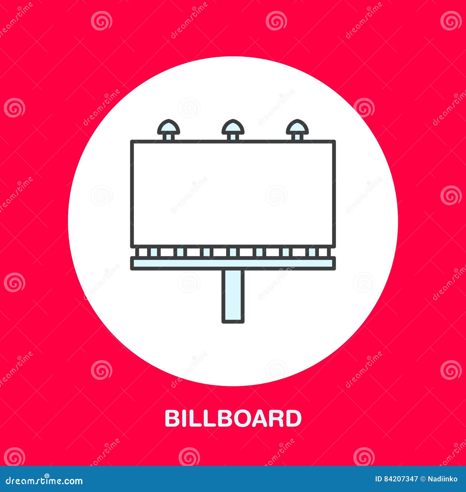 Billboard Advertising Vector Illustration Set, Cartoon Flat Business ...