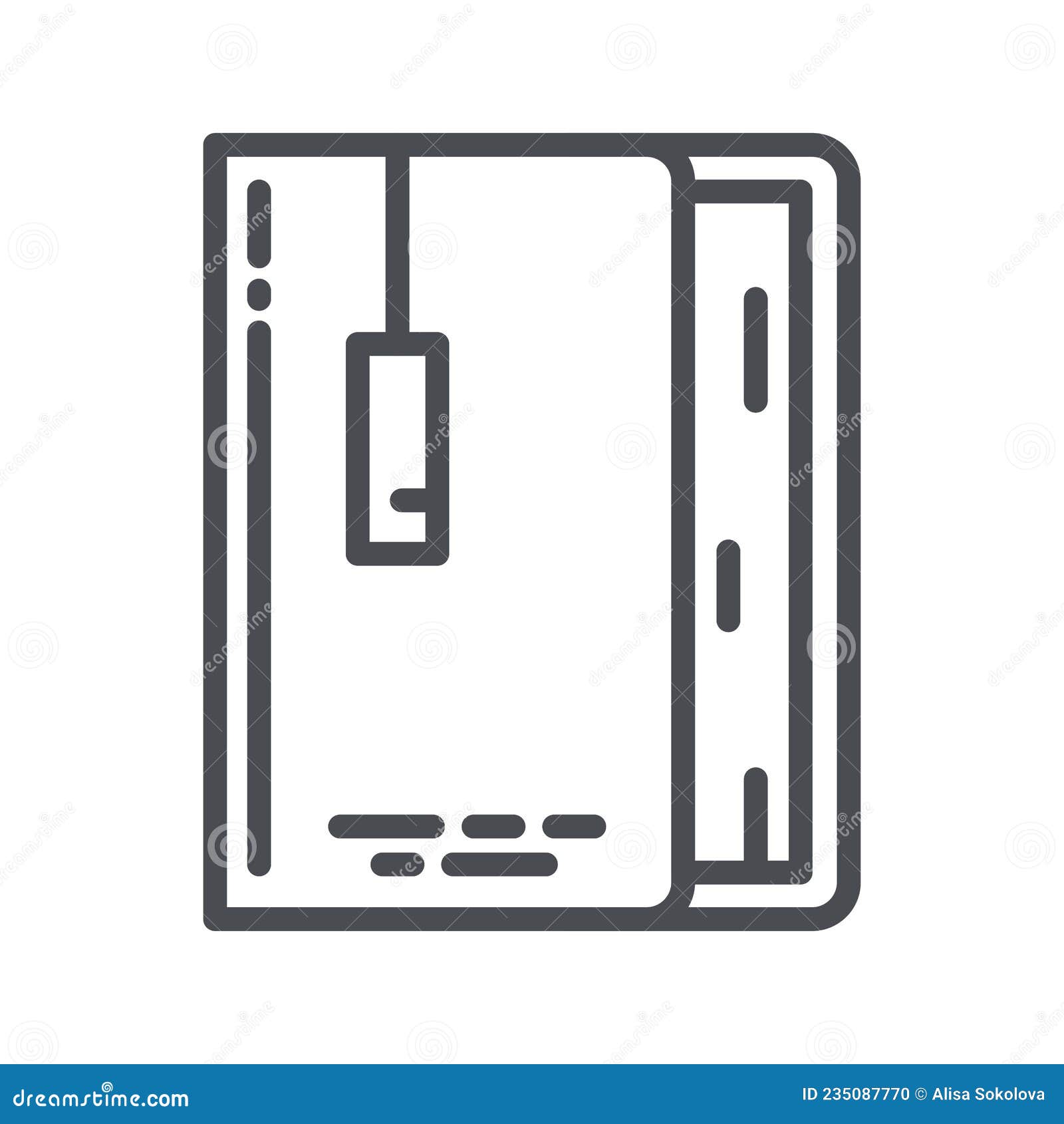 Vector Line Icon of a Book Side View Isolated Stock Vector ...