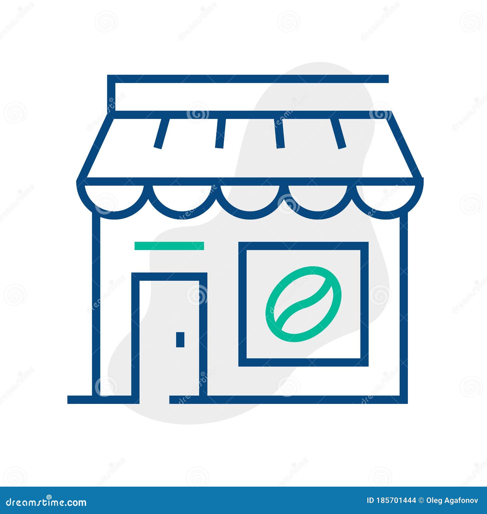 Vector Cafeteria Icon in Trendy Minimal Line Style. Stock Illustration ...