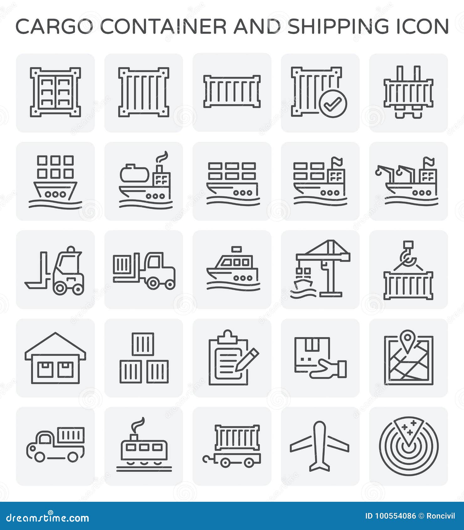 Shipping container icon stock vector. Illustration of design - 100554086