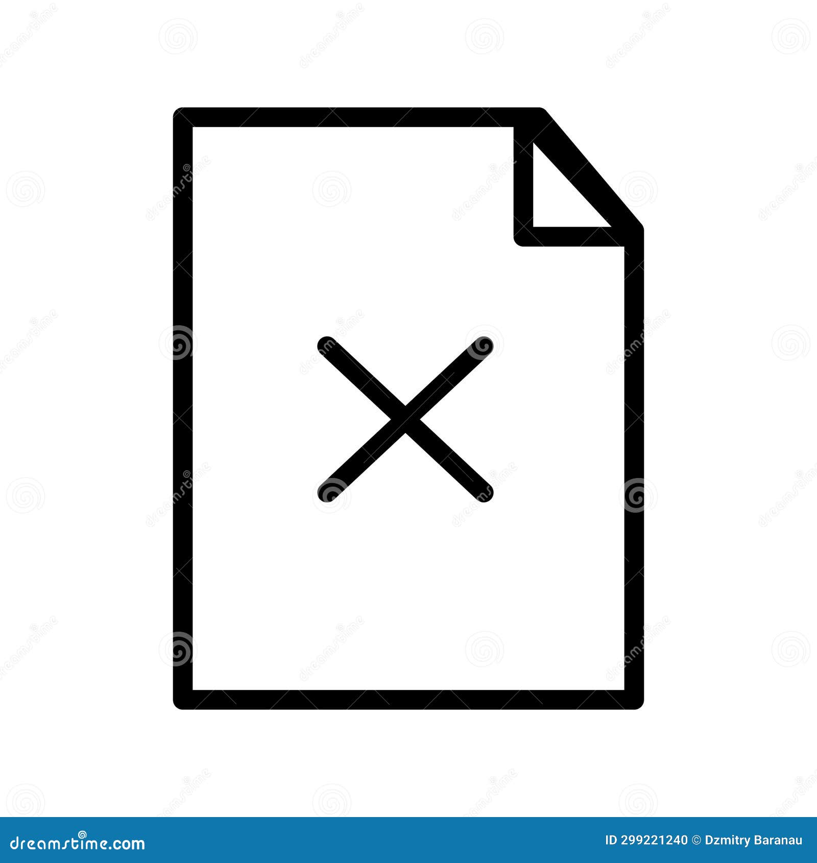 Vector Line Icon Delete Simple, Flat, and Thin Illustration. Reject or ...
