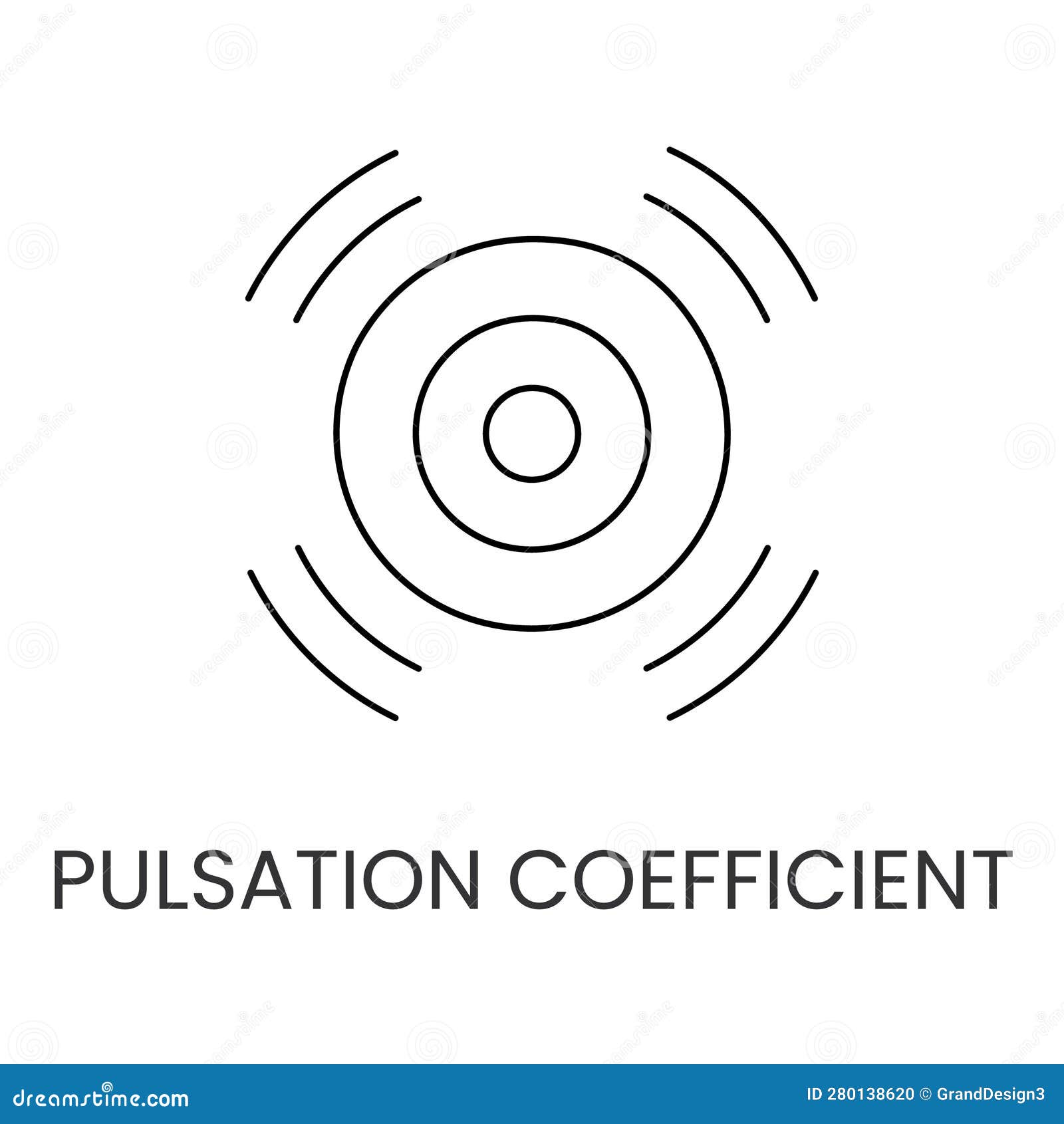 Vector Line Icon Depicting Ripple Coefficient Stock Illustration ...