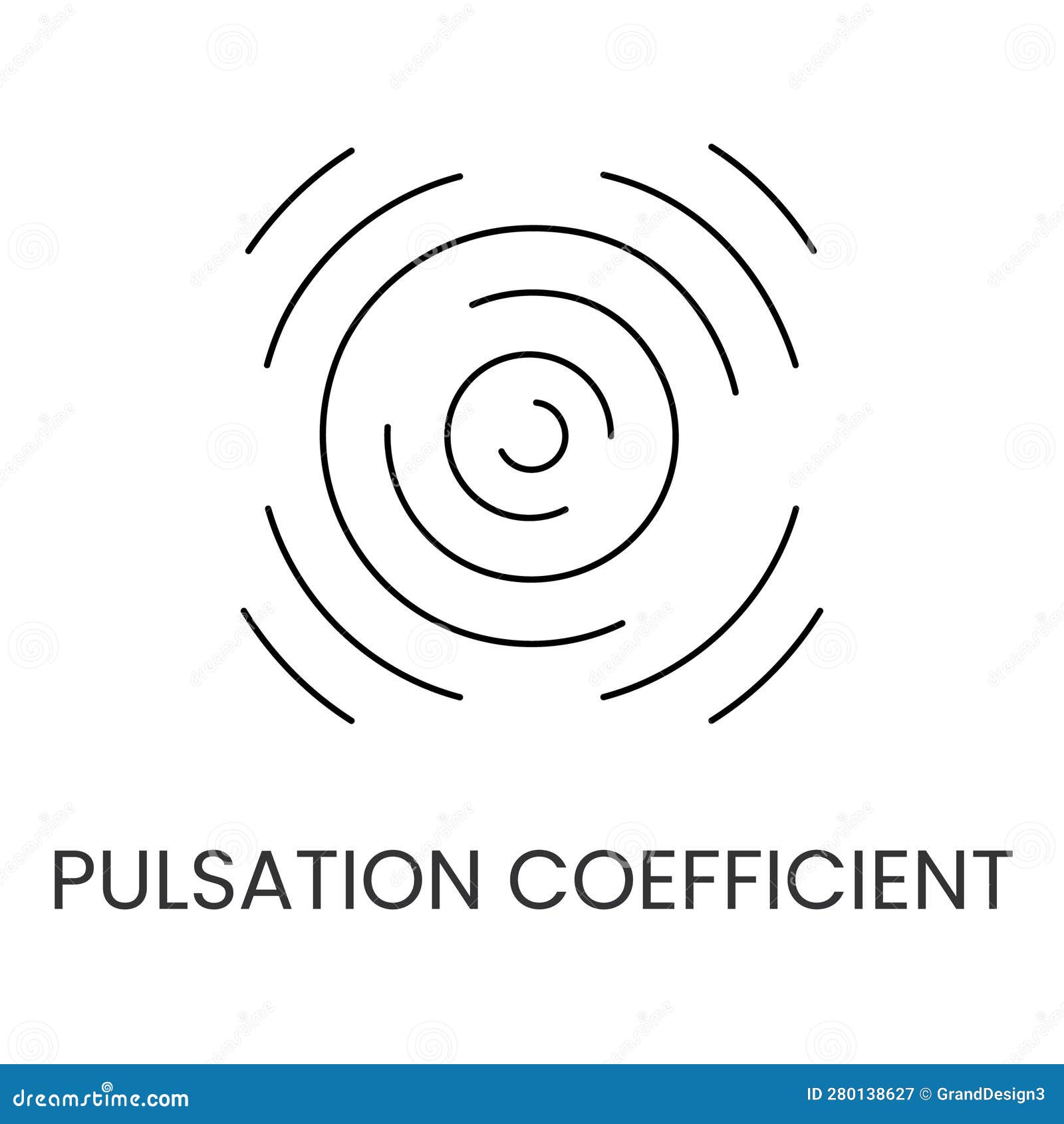 Vector Line Icon Depicting Ripple Coefficient Stock Vector ...