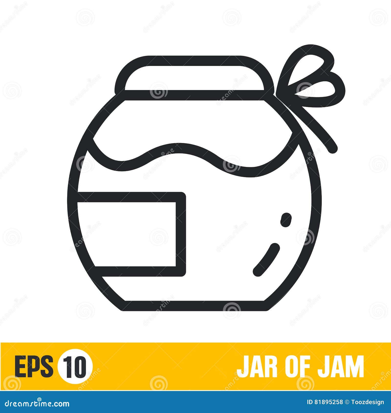 Vector line icon jam stock vector. Illustration of food - 81895258