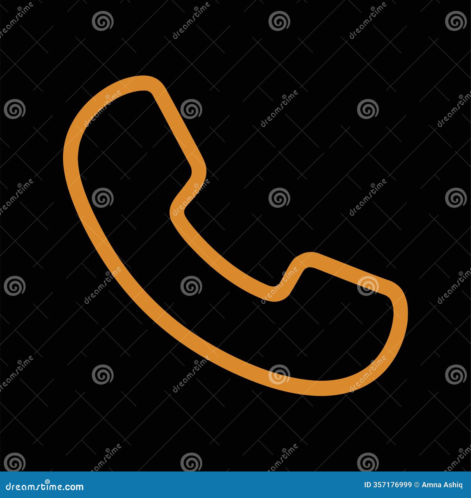 Vector Line Icon for a Phone Call. Stock Illustration - Illustration of ...