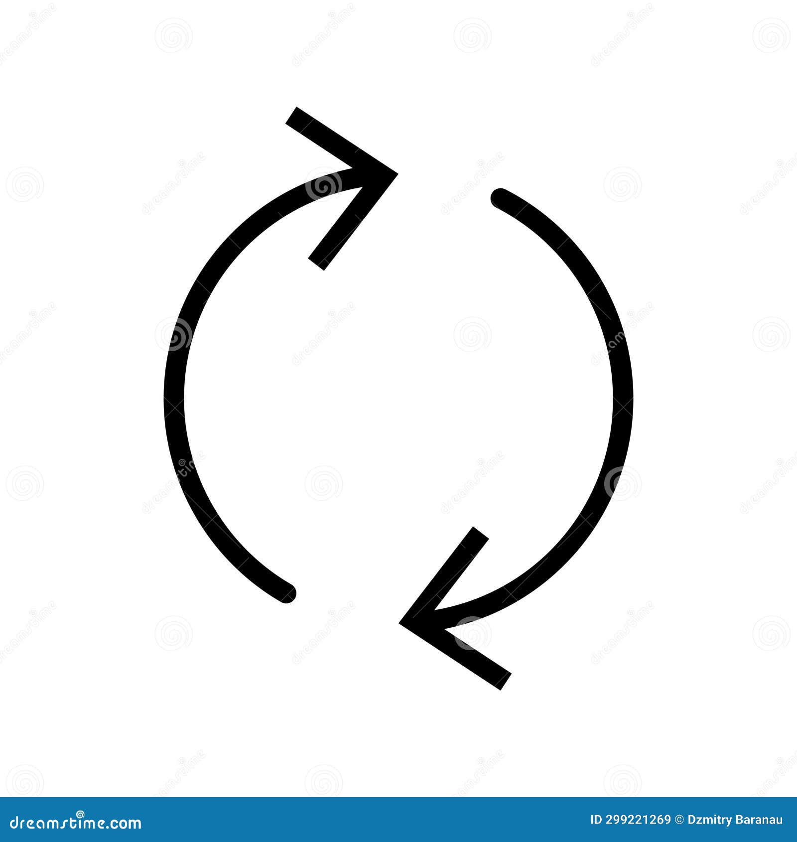 Vector Line Icon Refresh Business Communication Button with a ...