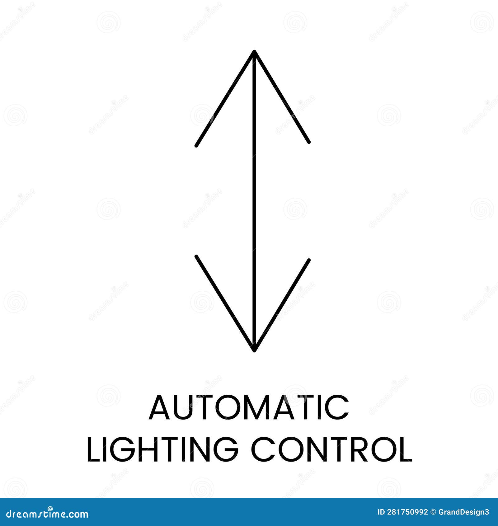 Vector Line Icon Representing Automatic Lighting Control. Stock Vector ...