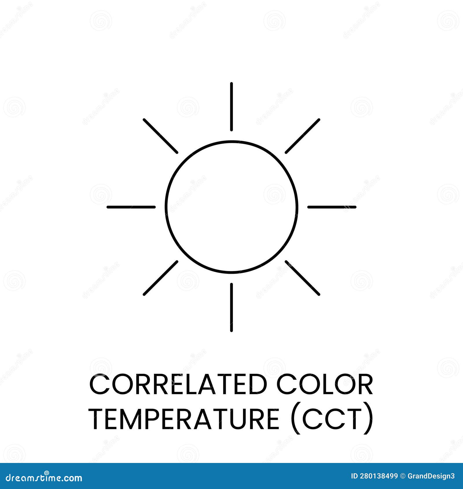 Vector Line Icon Representing Color Temperature Stock Vector ...