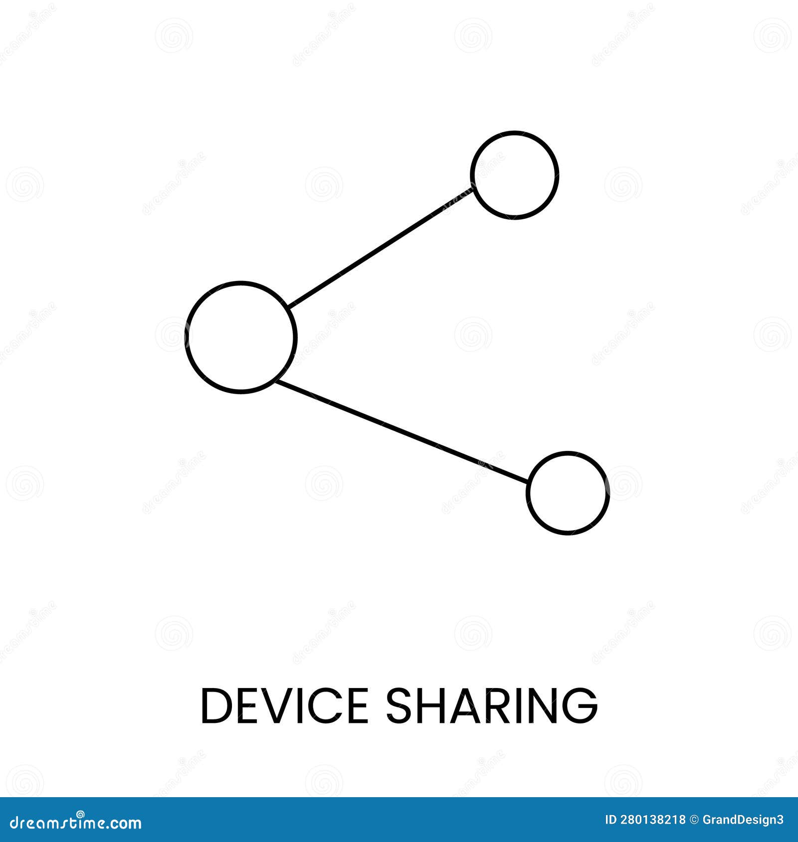 Vector Line Icon Representing Device Sharing Stock Vector ...