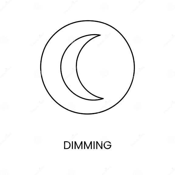 Vector Line Icon Representing Dimming. Stock Vector - Illustration of ...