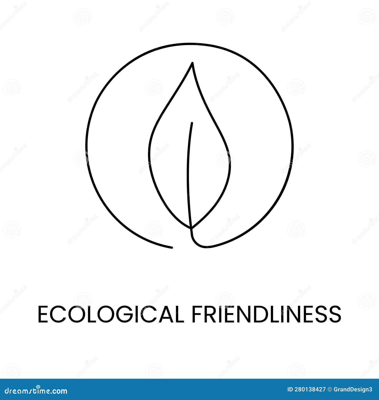 Vector Line Icon Representing Eco Friendliness, Ecological Friendliness ...