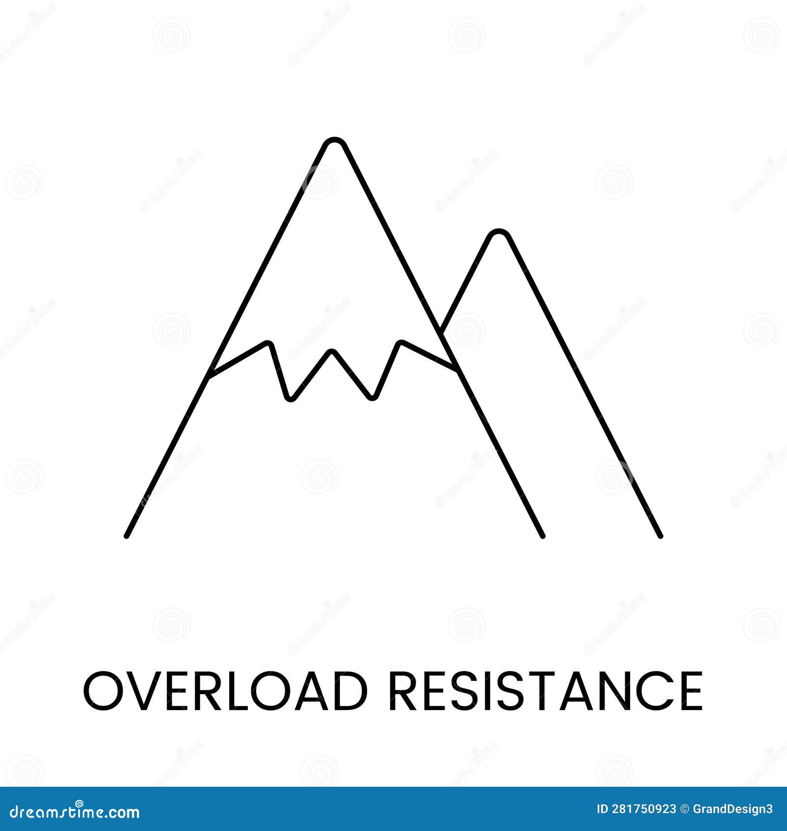 Vector Line Icon Representing Overload Resistance Stock Vector ...