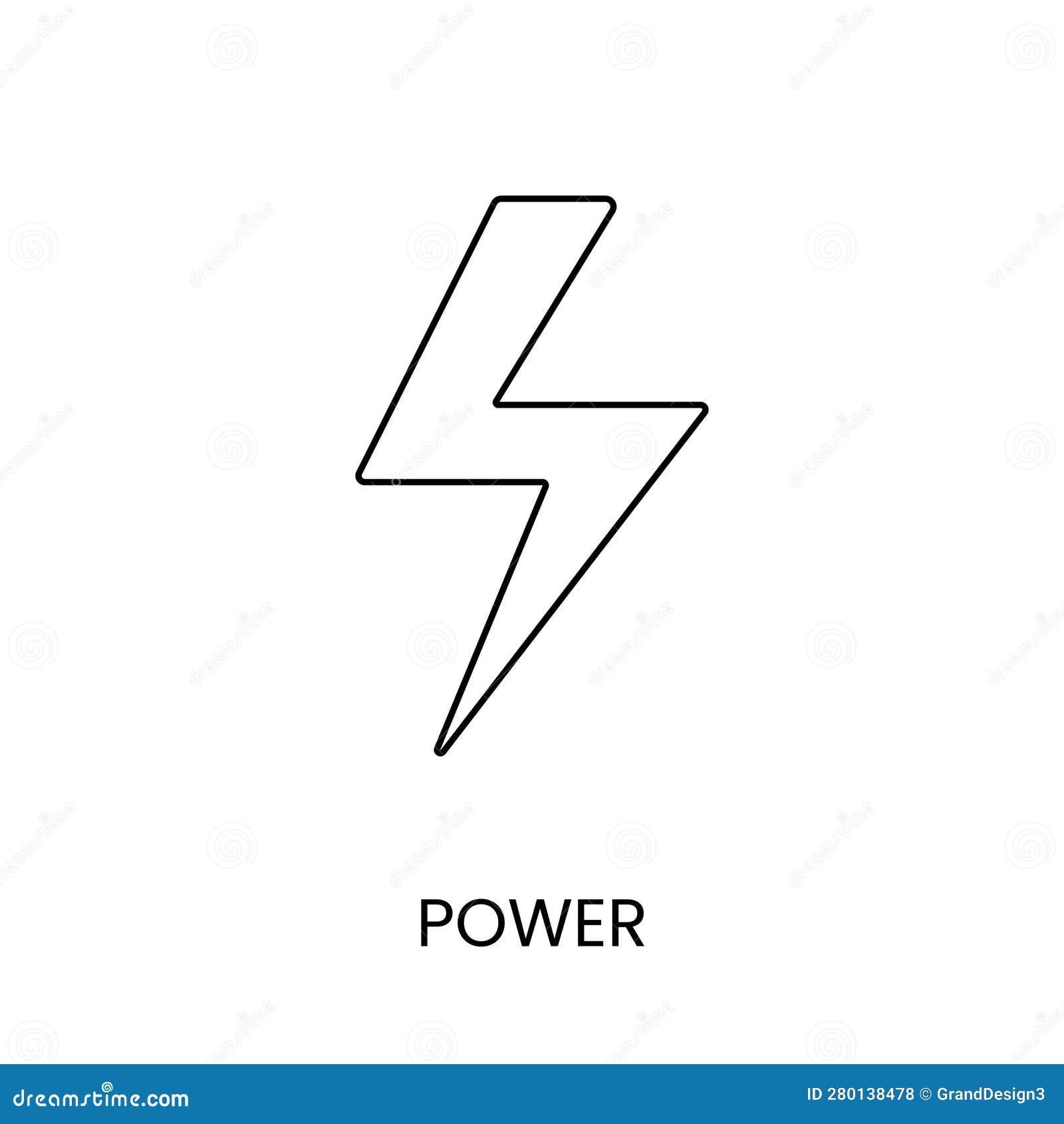 Vector Line Icon Representing Power. Stock Vector - Illustration of ...