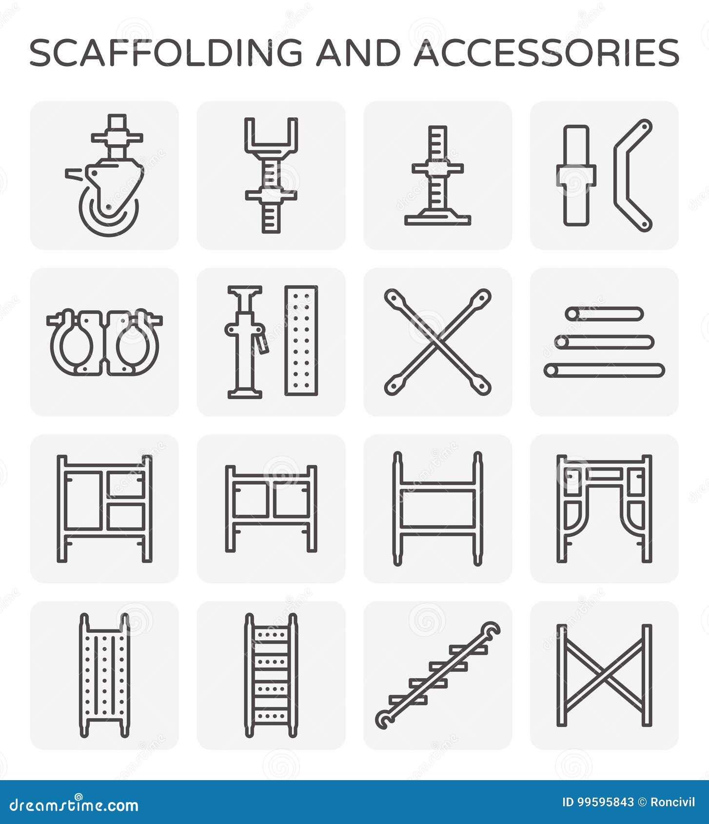 Scaffolding line icon stock vector. Illustration of icon - 99595843 Scaffolding line icon stock vector. Illustration of icon - 99595843