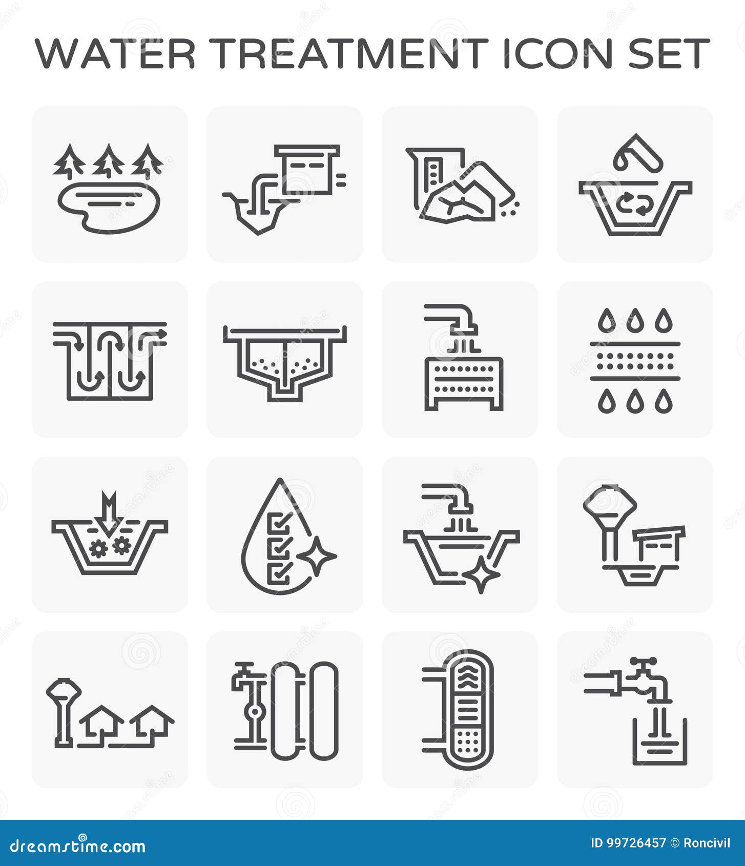 Water Plant Factory Process Exploration Fracking Vector Illustration ...