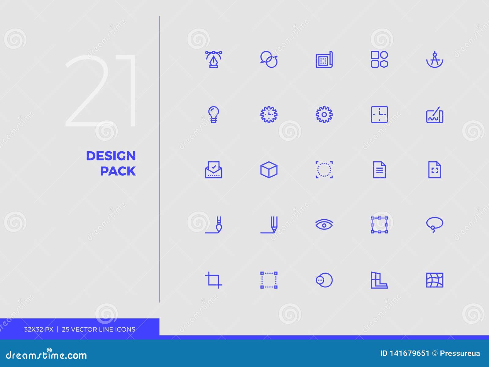 Vector Line Icons Design Pack Stock Vector - Illustration of pencil ...