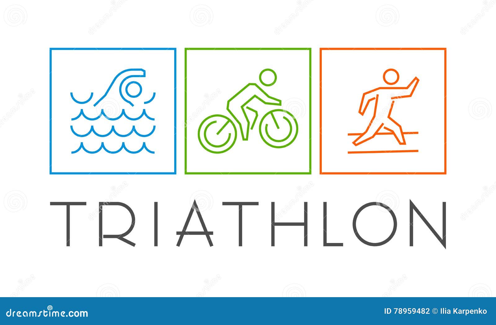 Vector Triathlon Logo. Stock Photo | CartoonDealer.com #78959358