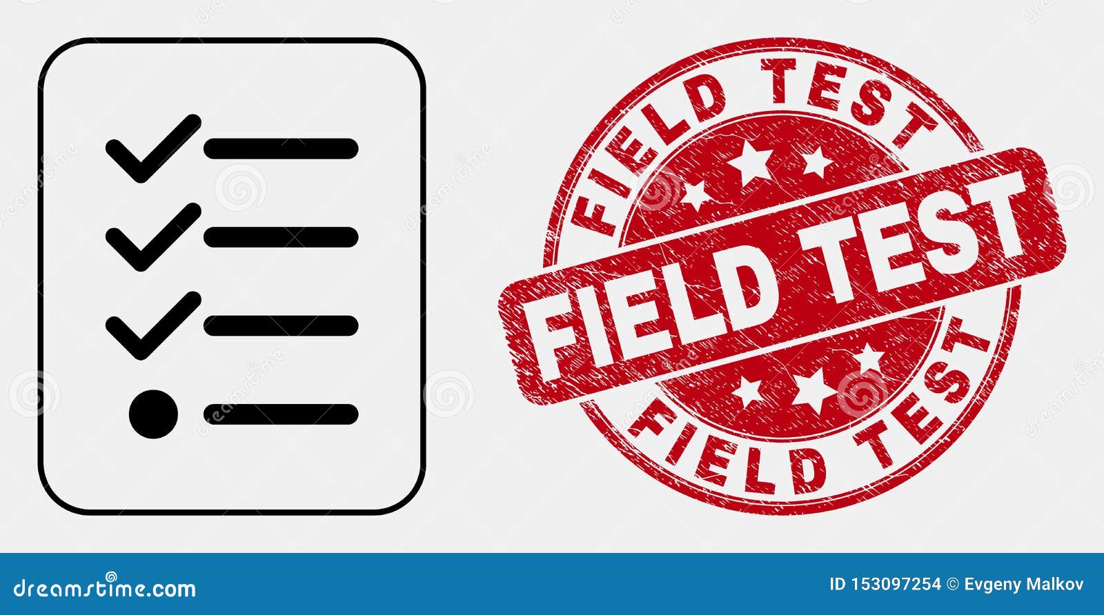 Vector Linear Items List Page Icon and Scratched Field Test Stamp Stock ... Vector Linear Items List Page Icon and Scratched Field Test Stamp Stock ...