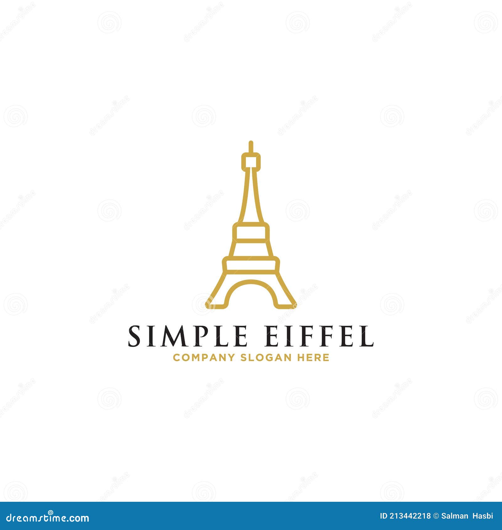 Vector Line Logos in Simple Paris Designs and French Buildings with ...