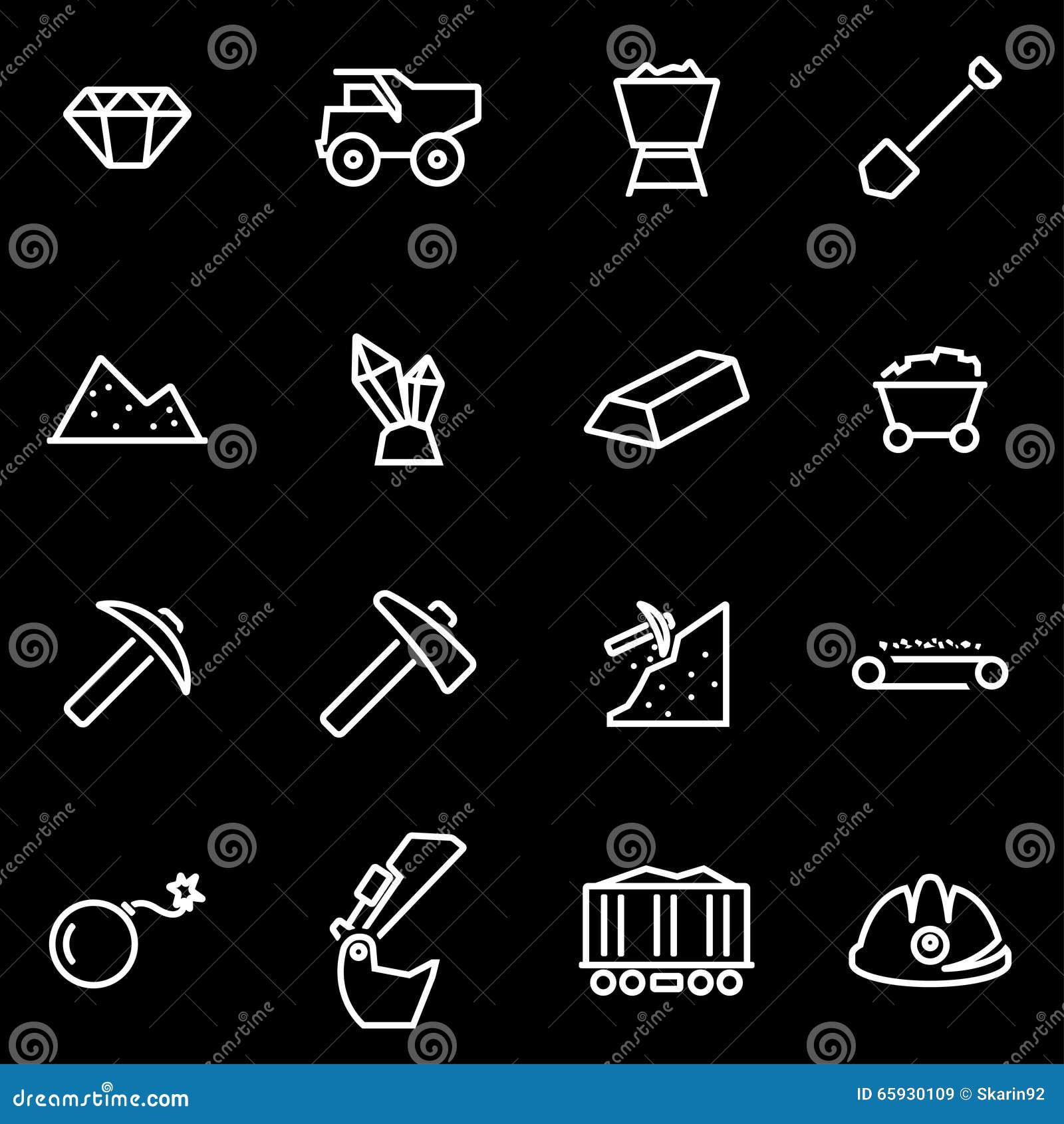 Mining Icon Illustratin Vector Graphic | CartoonDealer.com #286726401