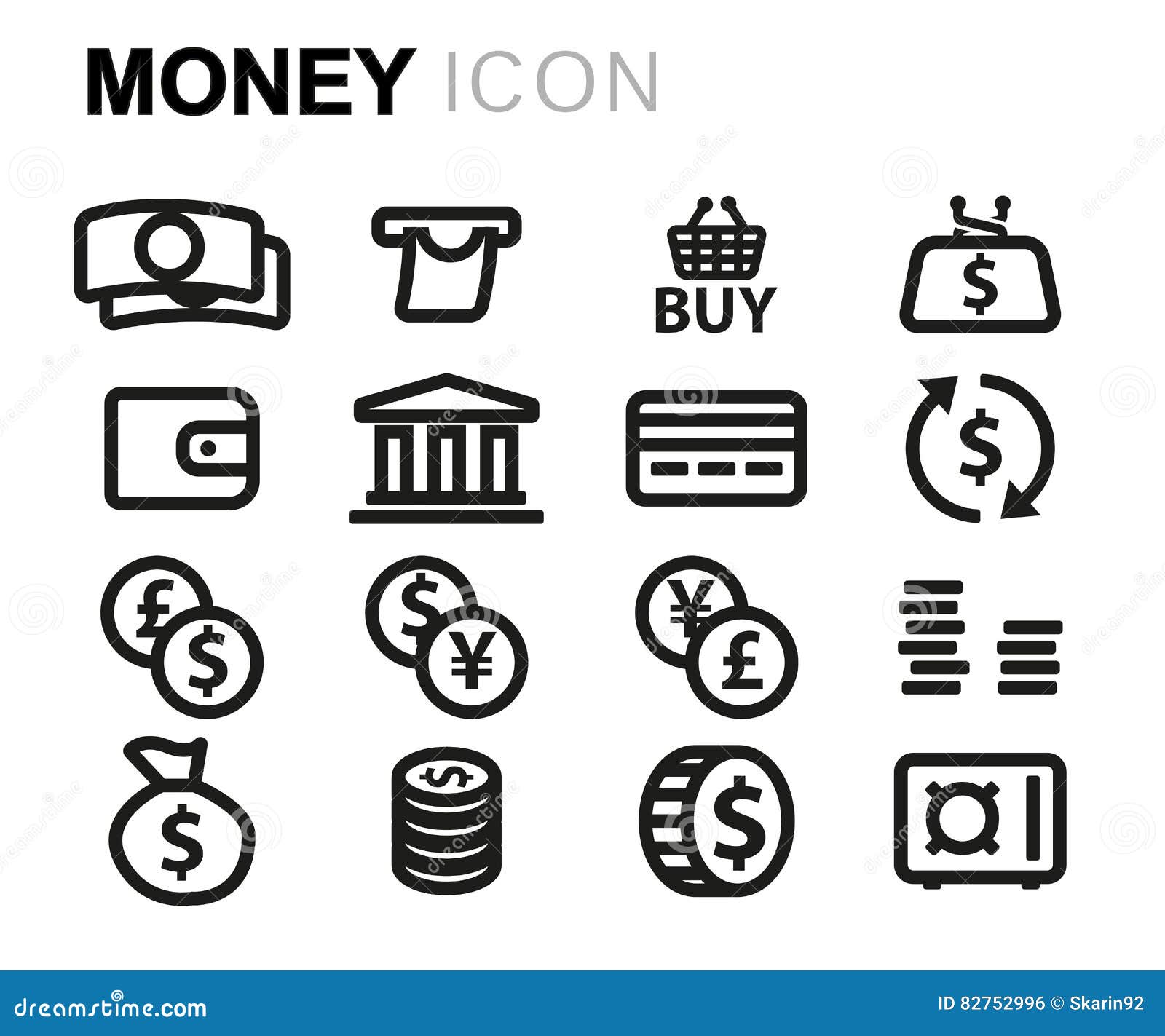Line Money Recipients Icon Vector Collage Royalty-Free Stock ...
