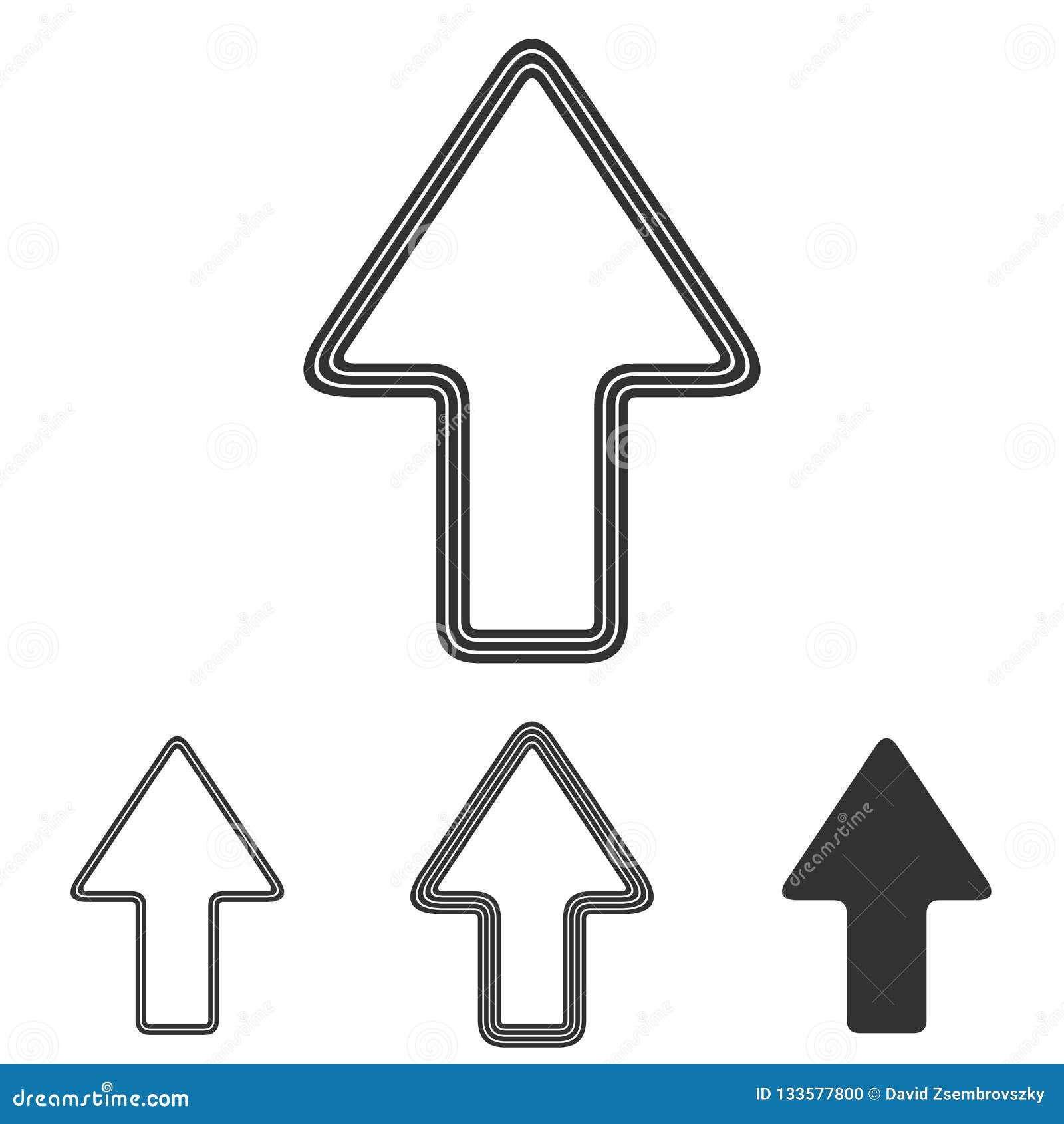 Line arrow logo design set stock vector. Illustration of tech - 133577800