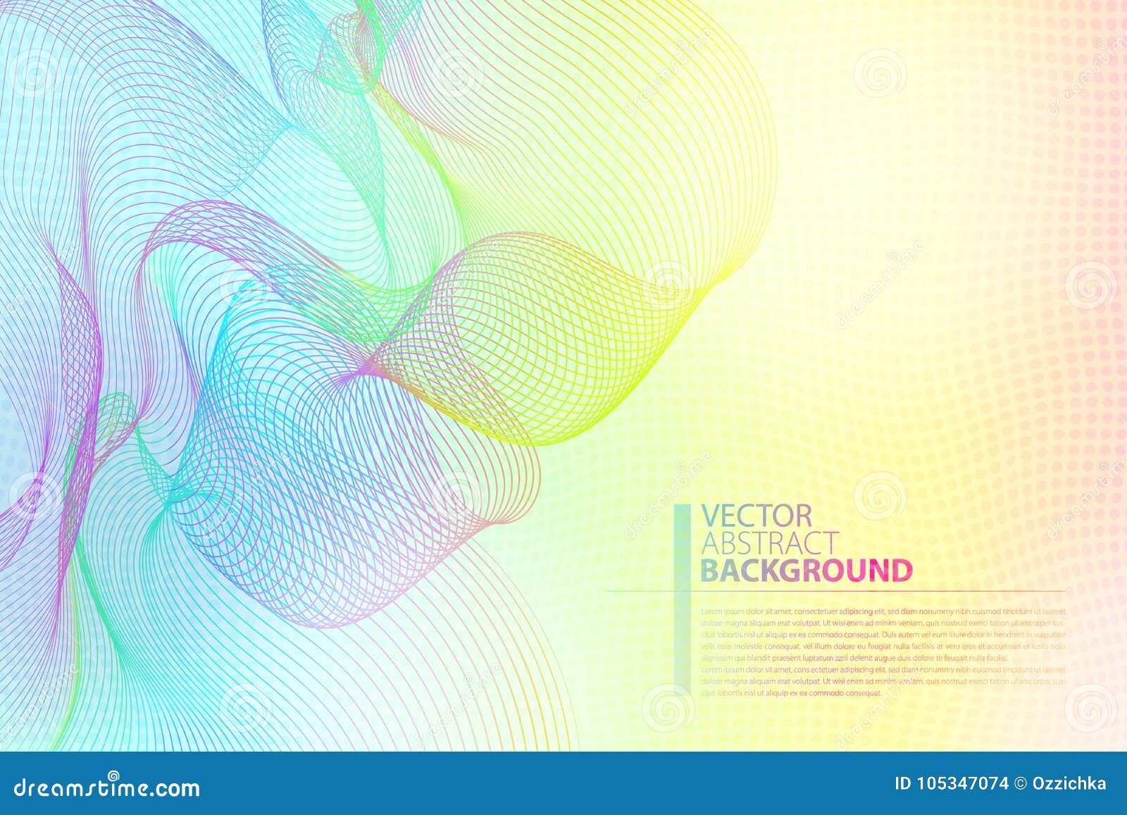 Vector Linear Art Colorful Background. Stock Vector - Illustration of ...