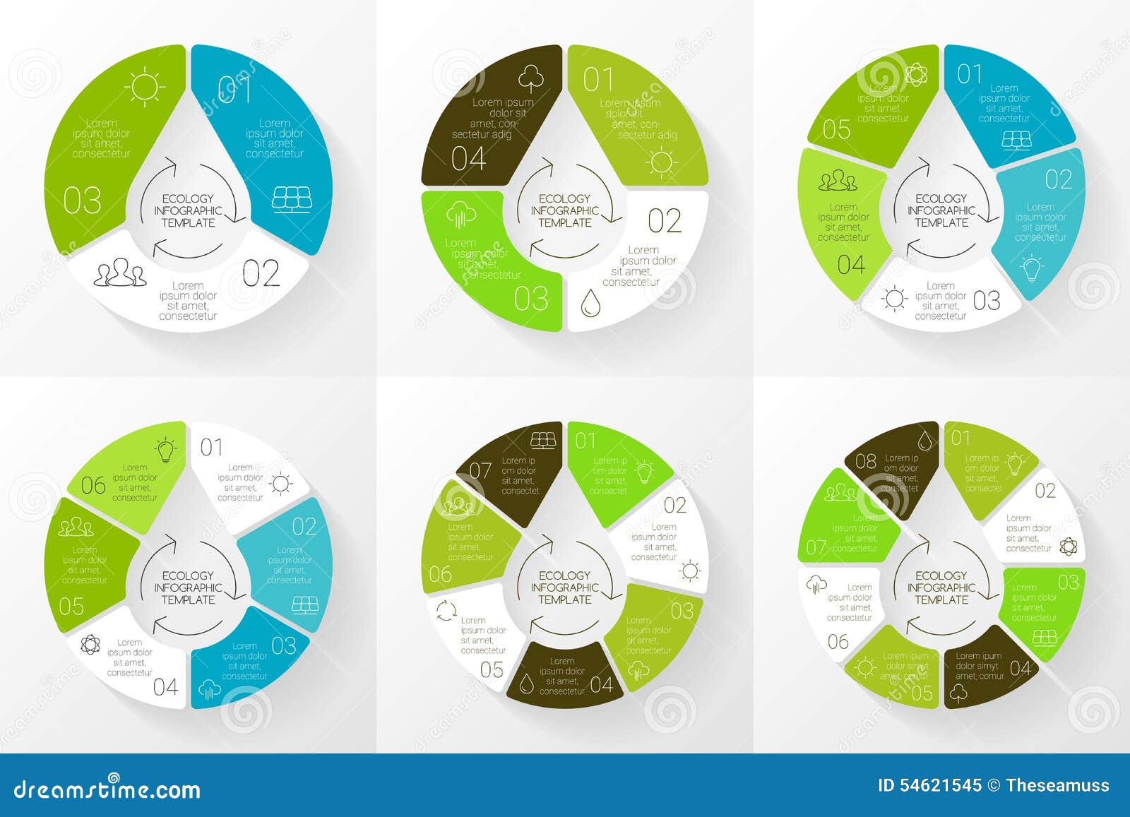 Vector Linear Circle Eco Infographic. Ecology Stock Vector ...