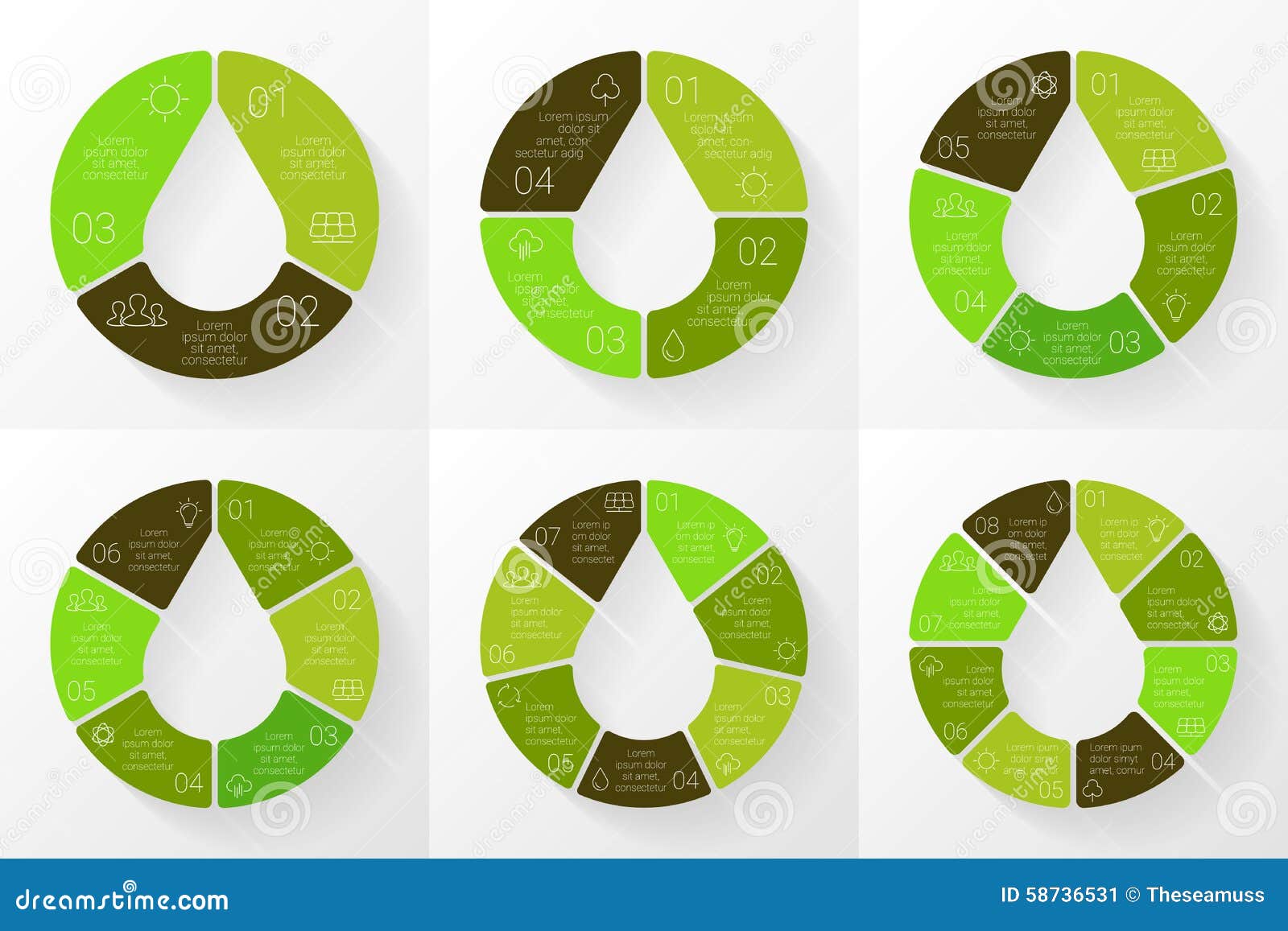 Vector Linear Circle Eco Infographic. Ecology Stock Vector ...