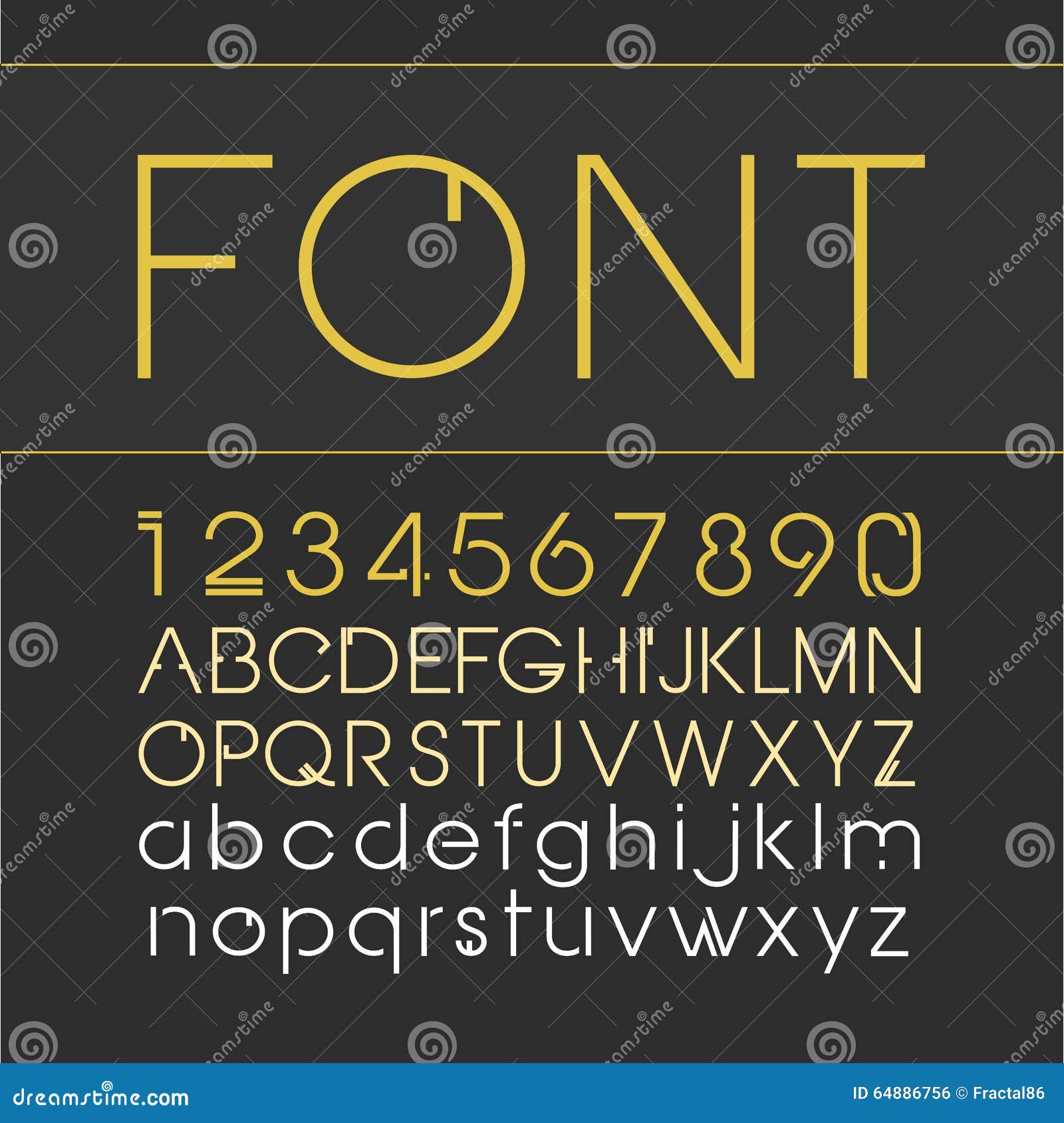 Linear Font. Vector Alphabet. | CartoonDealer.com #64221005 Linear Font. Vector Alphabet. | CartoonDealer.com #64221005