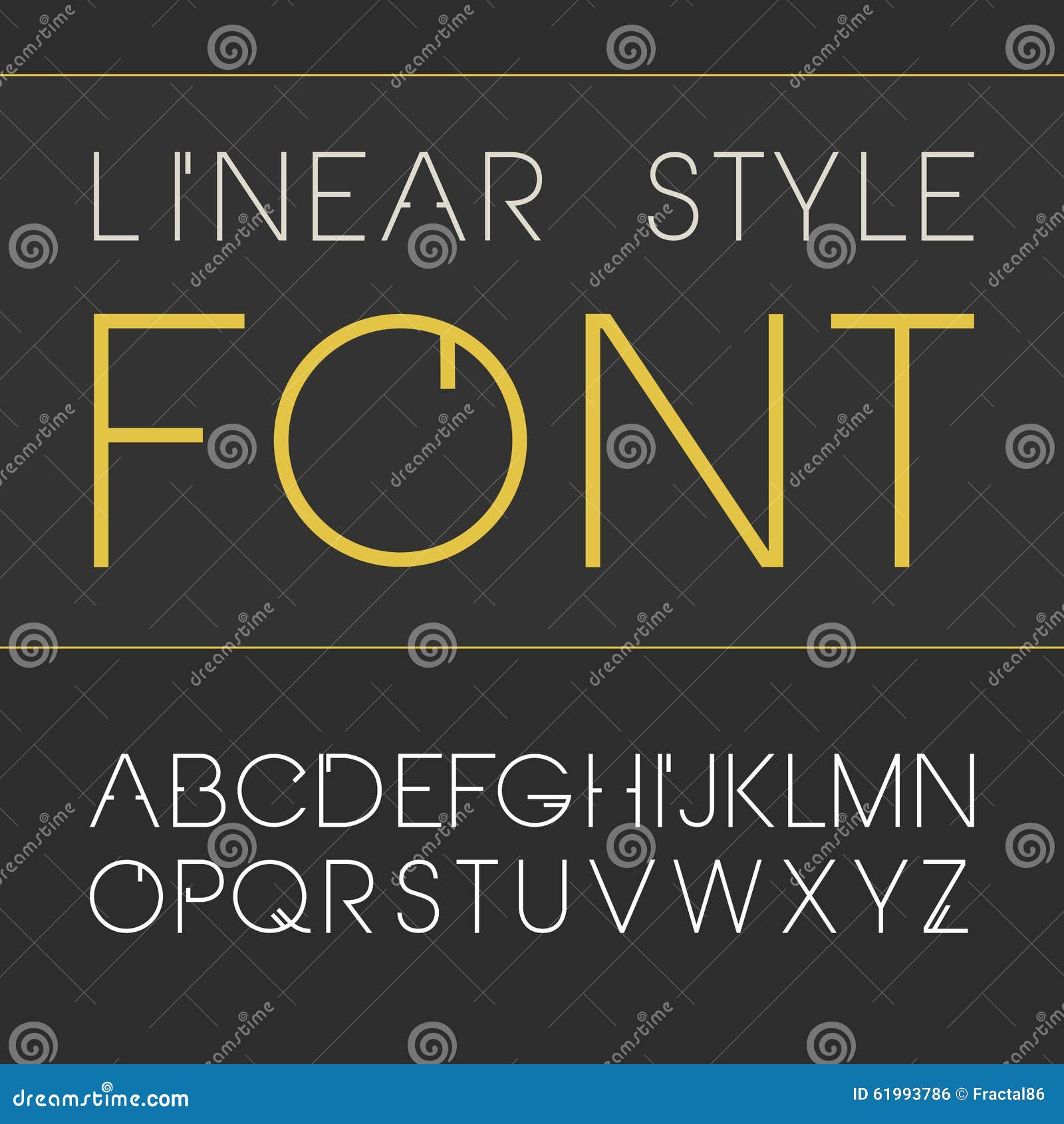 Linear Font. Vector Alphabet. | CartoonDealer.com #64221005 Linear Font. Vector Alphabet. | CartoonDealer.com #64221005