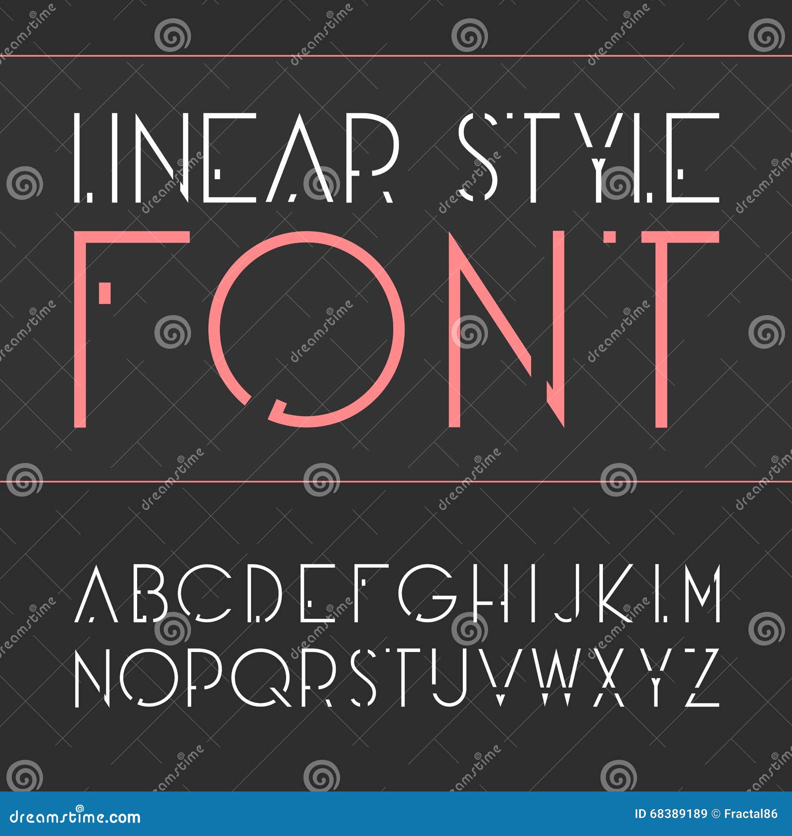 Linear Font. Vector Alphabet. | CartoonDealer.com #64221005 Linear Font. Vector Alphabet. | CartoonDealer.com #64221005