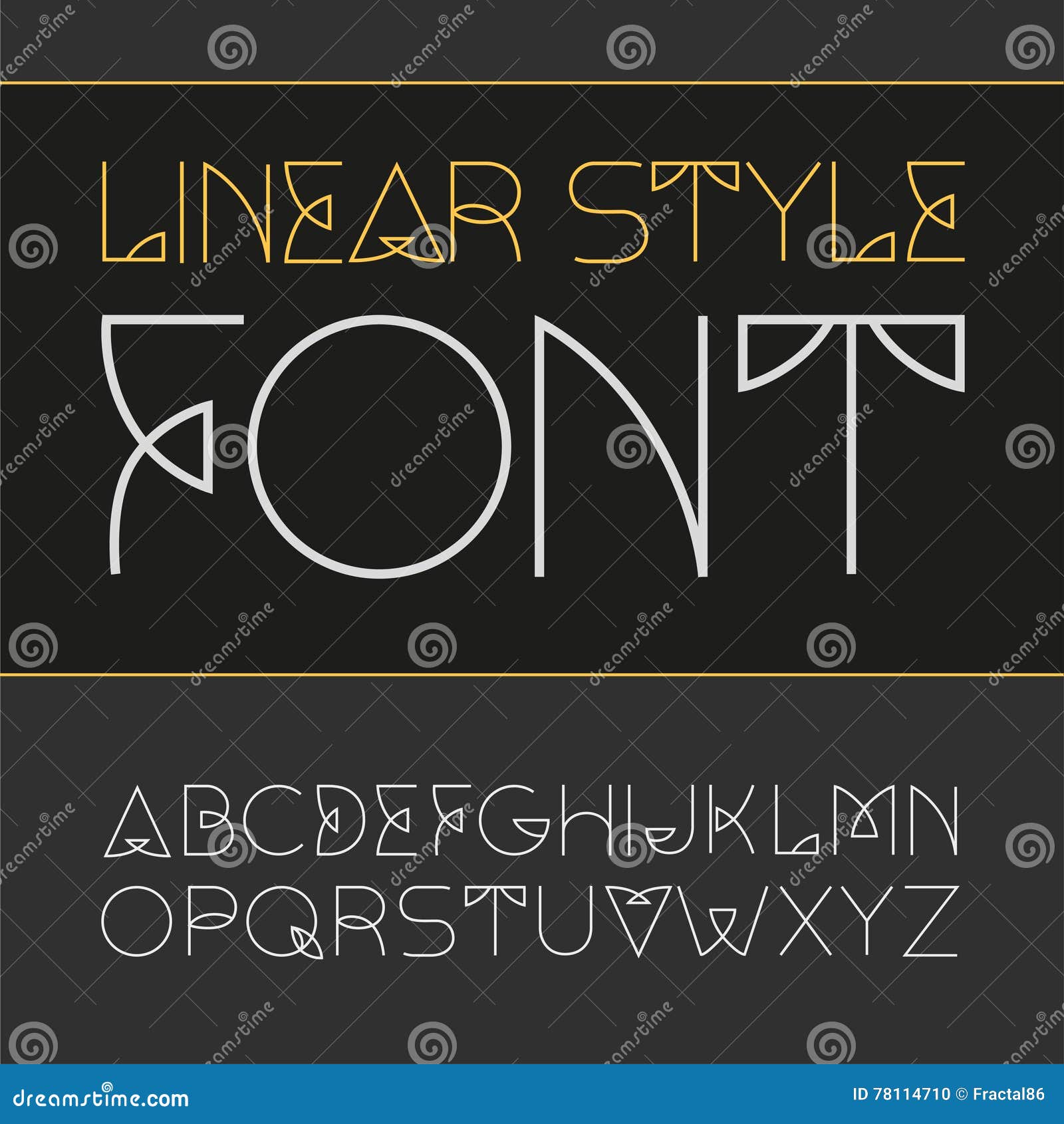 Vector Linear Font - Simple and Minimalistic Alphabet in Line Style ...