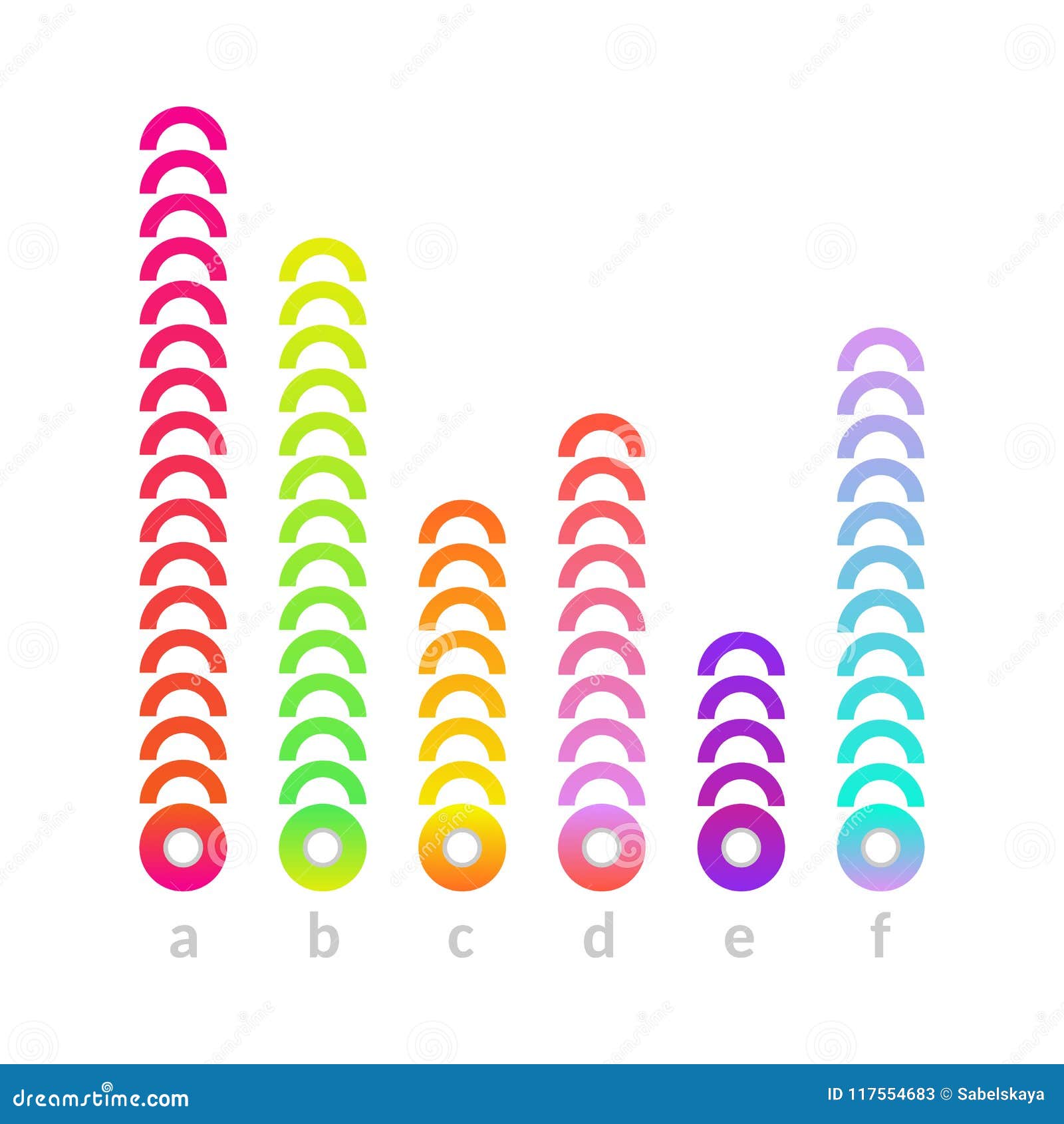 Vector Linear Histogram Bar Chart Icon Stock Vector - Illustration of ...