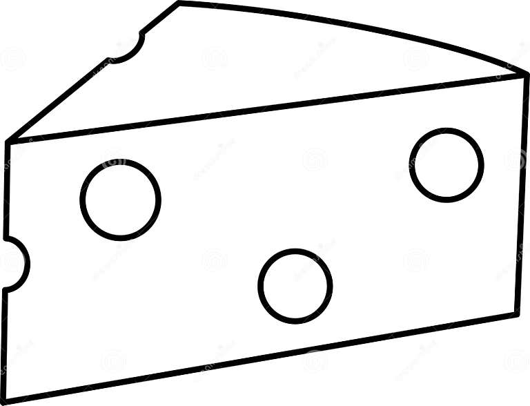 Linear Icon Cheese, Slice of Cheese, Triangular Piece of Cheese, Dairy ...