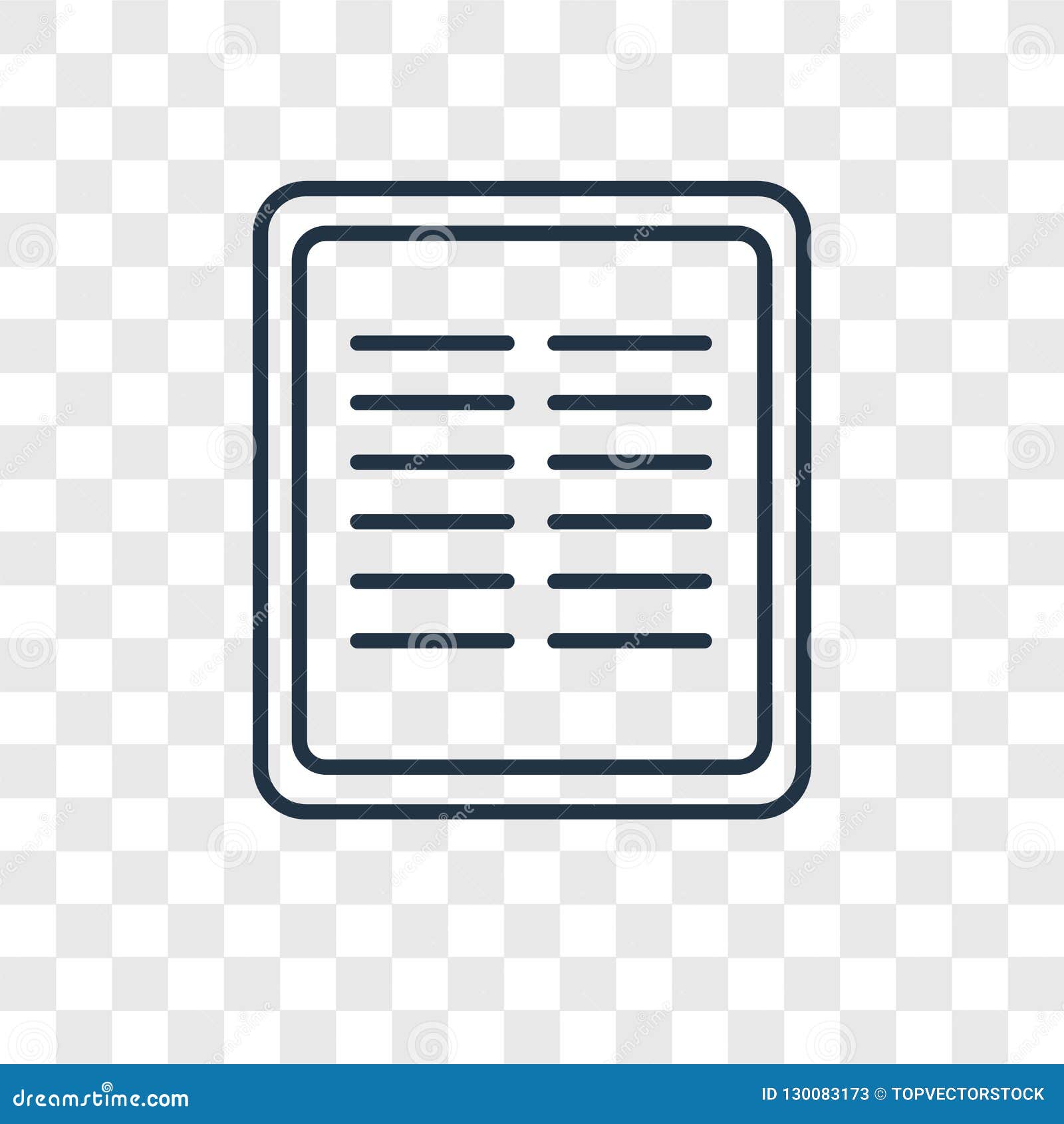 On Vector Linear Icon Isolated on Transparent Background, on ...