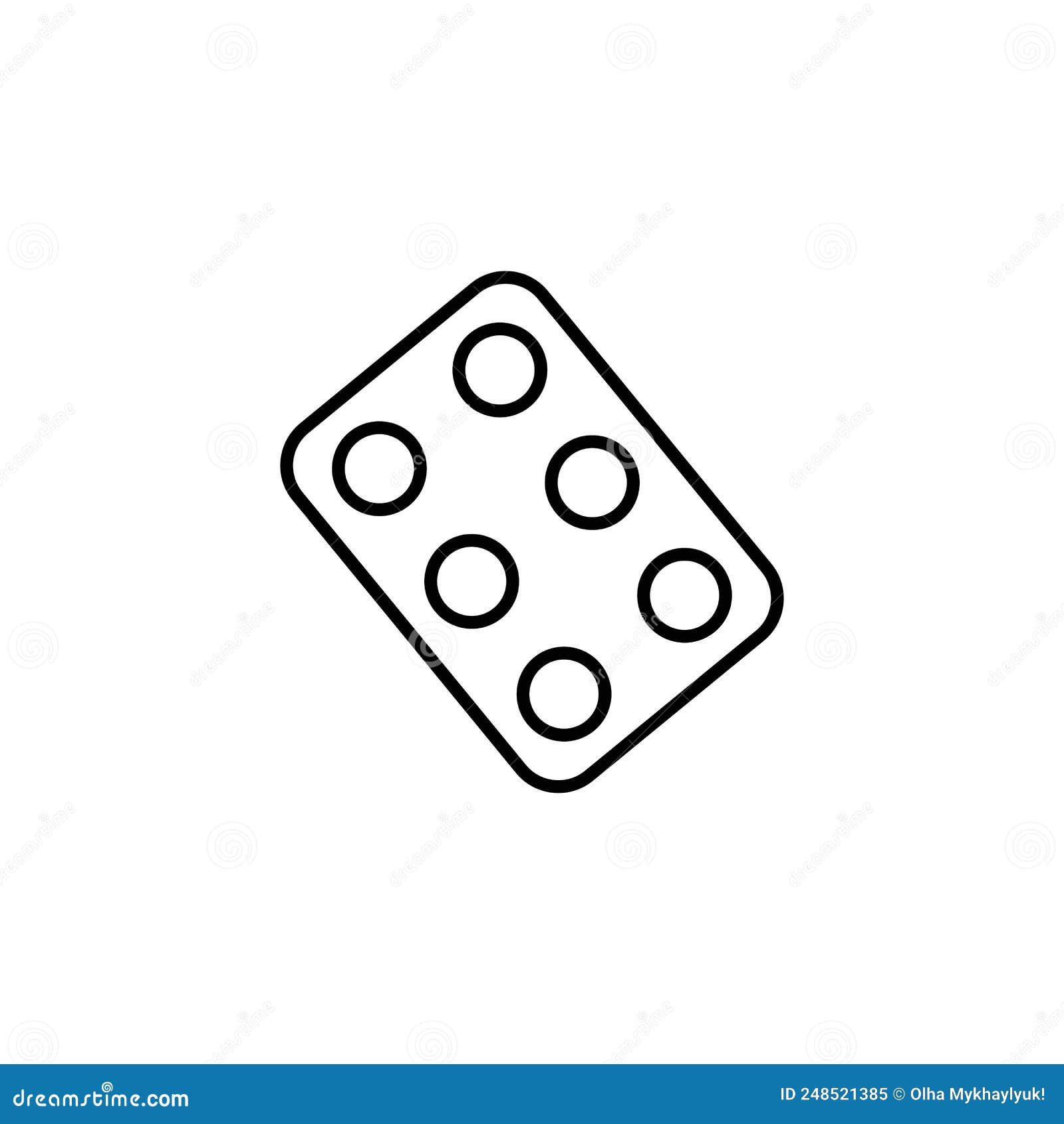 Vector Linear Icon with Pill Plate Eps 10 Stock Vector - Illustration ...