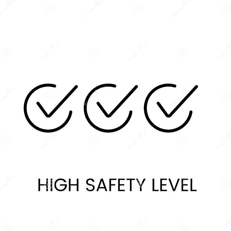 A Vector Linear Icon of Three Circles with Check Marks Inside ...