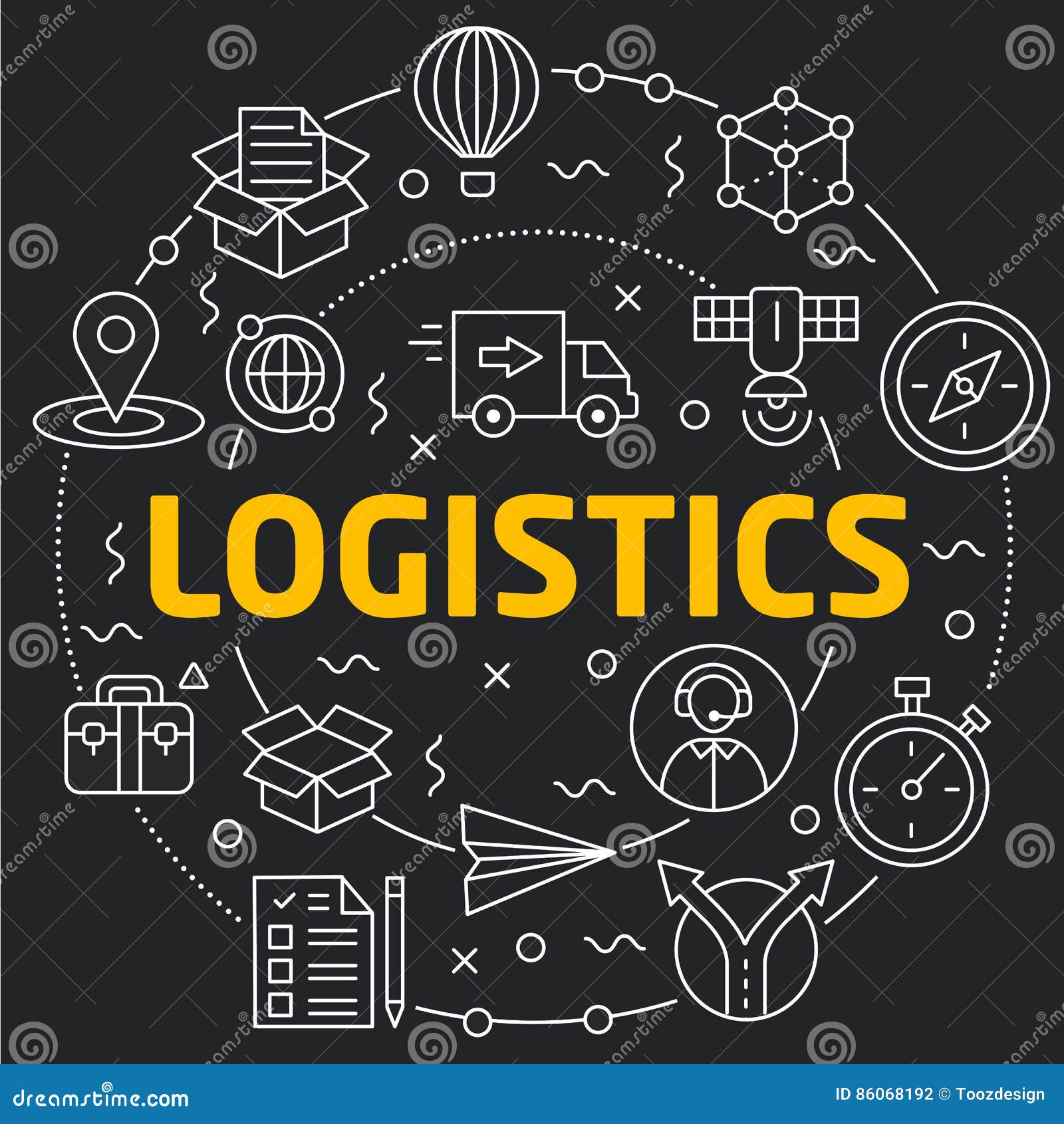 Vector Linear Illustration Background Editorial Photography ...