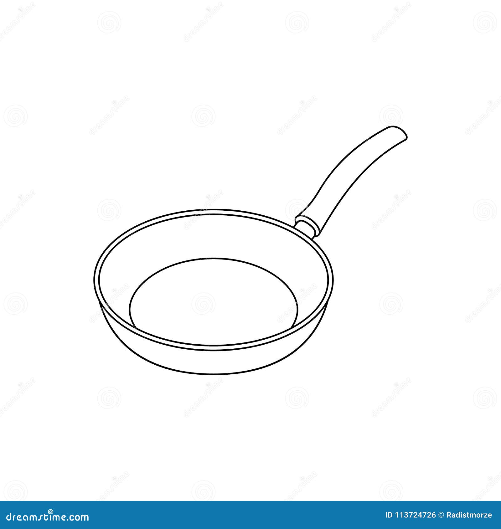 Linear Frying Pan Icon From Kitchen Outline Collection. Thin Line ...