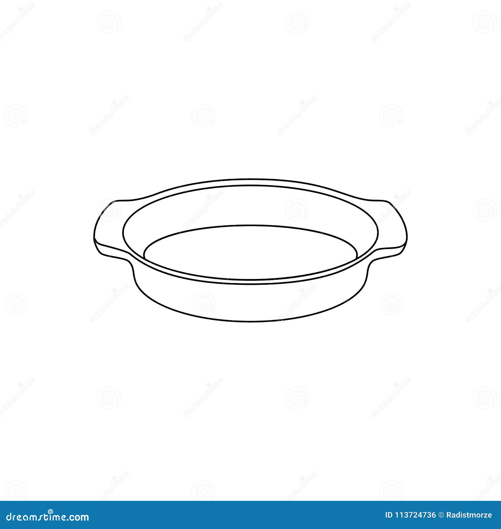 Vector Linear Illustration of a Shape for Baking. Stock Vector ...