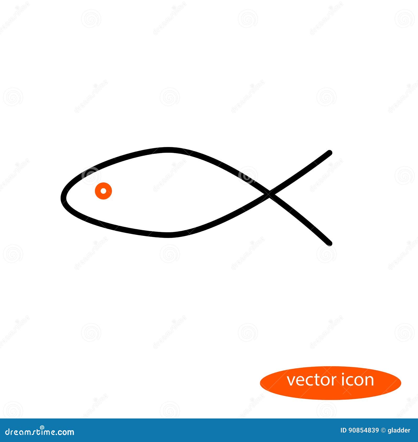 Fish, Contour Linear Illustration. Line Art Design For Adult Or Kids In ...