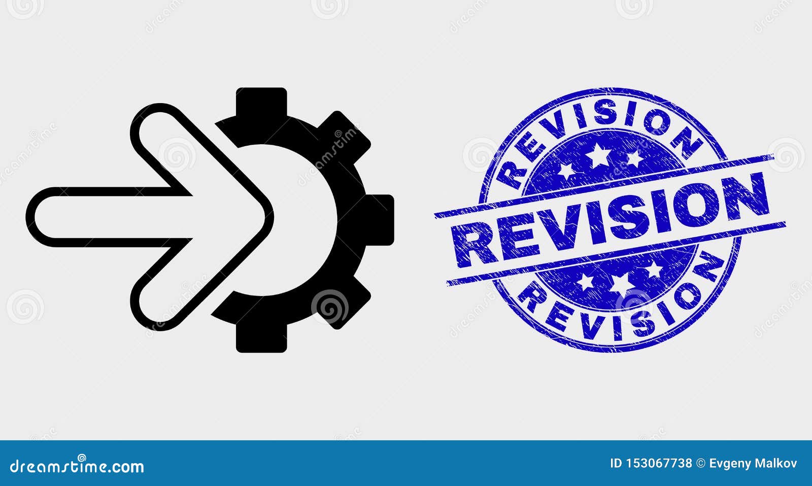 Vector Line Integration Gear Icon and Distress Revision Stamp Stock ... Vector Line Integration Gear Icon and Distress Revision Stamp Stock ...